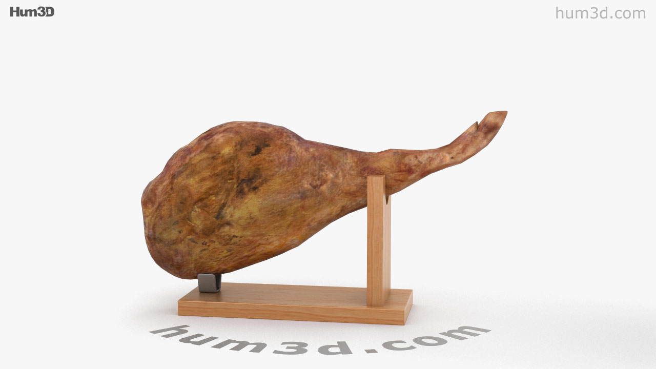 360 view of Spanish Ham 3D model - 3DModels store