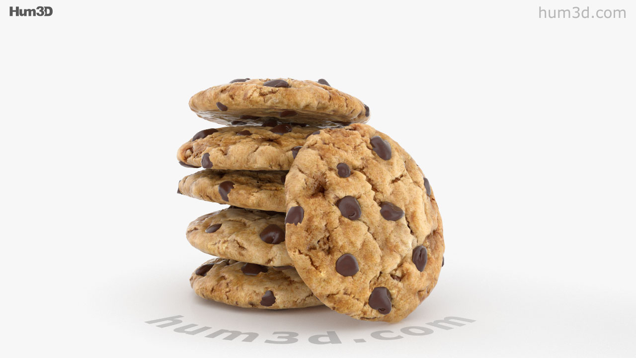 360 view of Chocolate Chip Cookie 3D model - 3DModels store