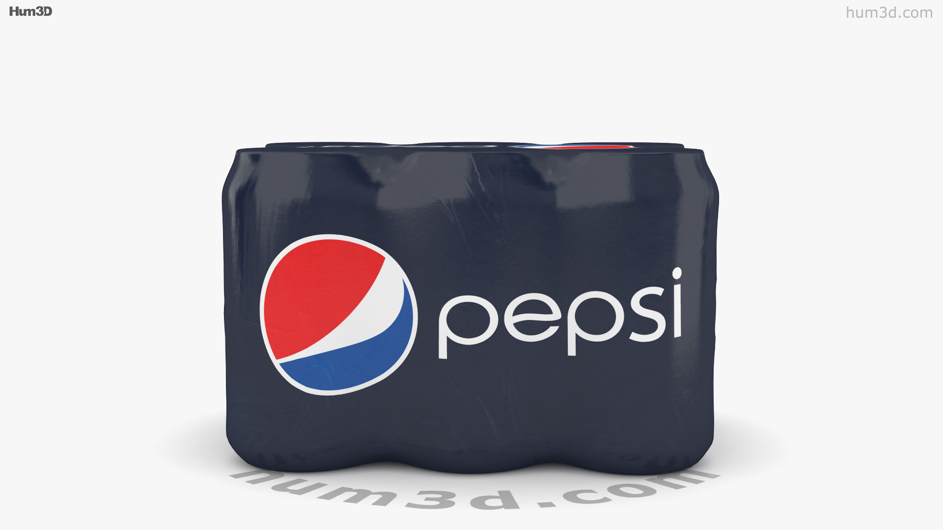 360 view of Plastic Shrink Wrapped Pepsi Cans Pack 3D model - 3DModels ...