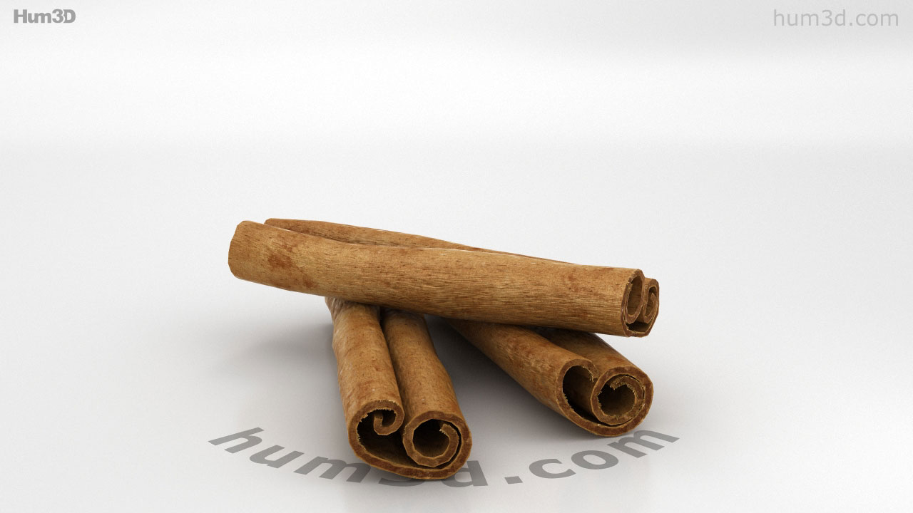 360 view of Cinnamon Sticks 3D model - 3DModels store