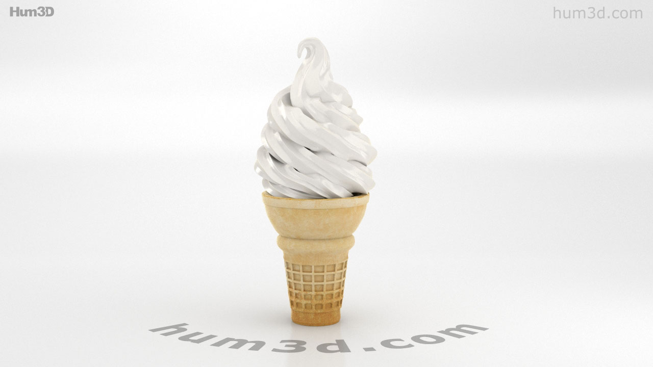 360 view of Ice Cream Cone 3D model - 3DModels store