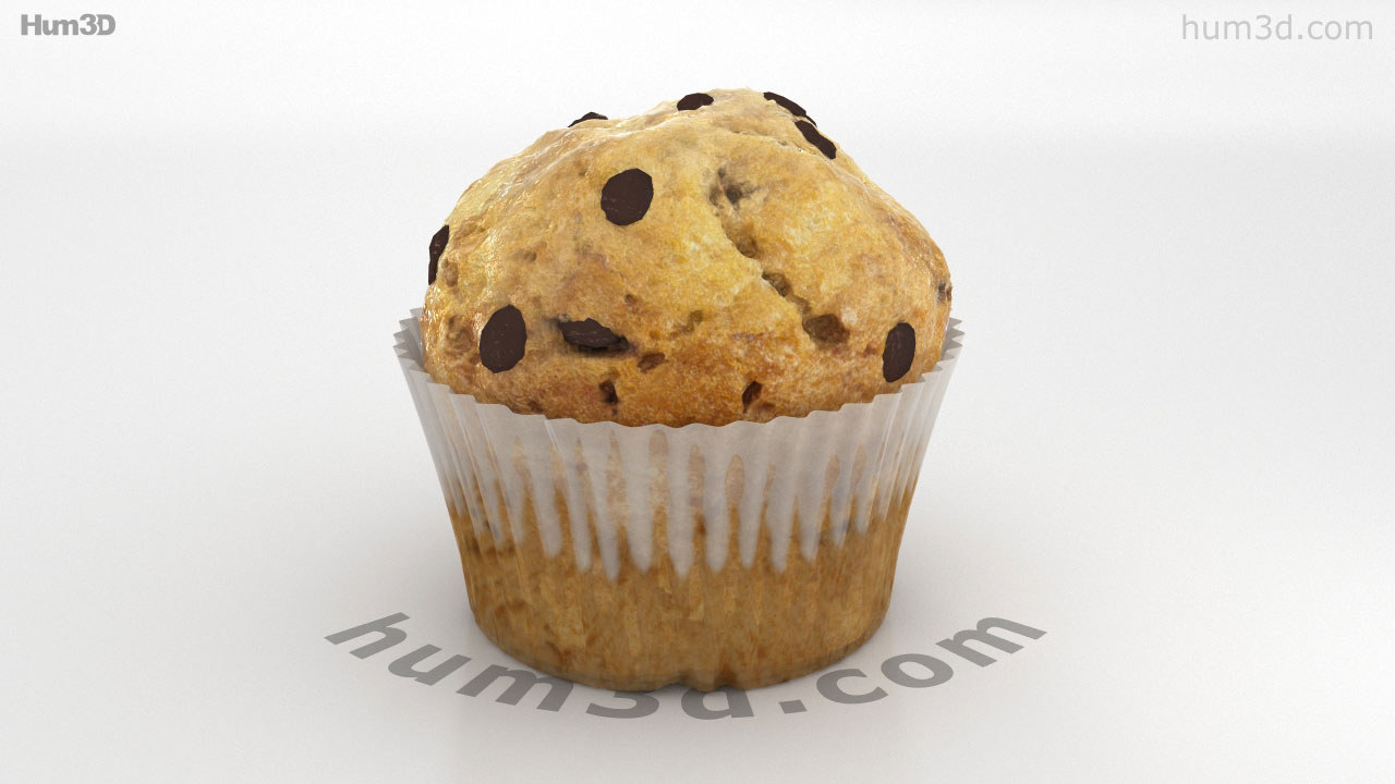 360 view of Muffin 3D model - 3DModels store