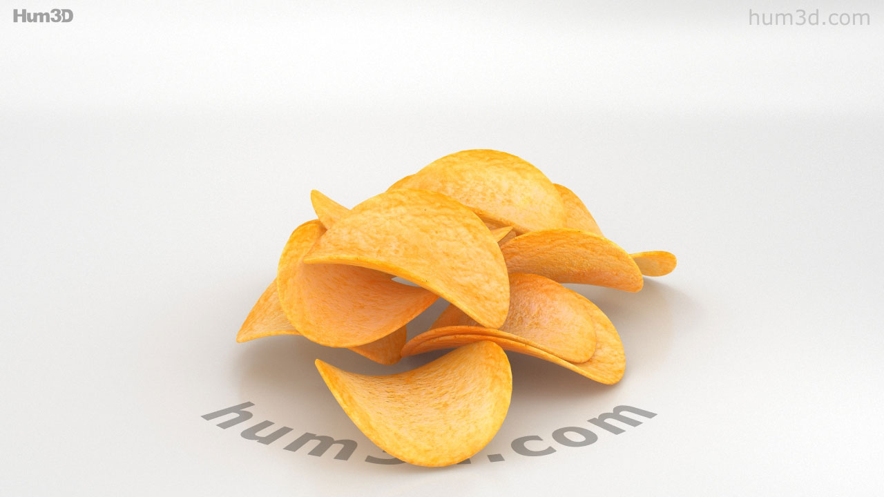 360 view of Potato Chips 3D model - 3DModels store