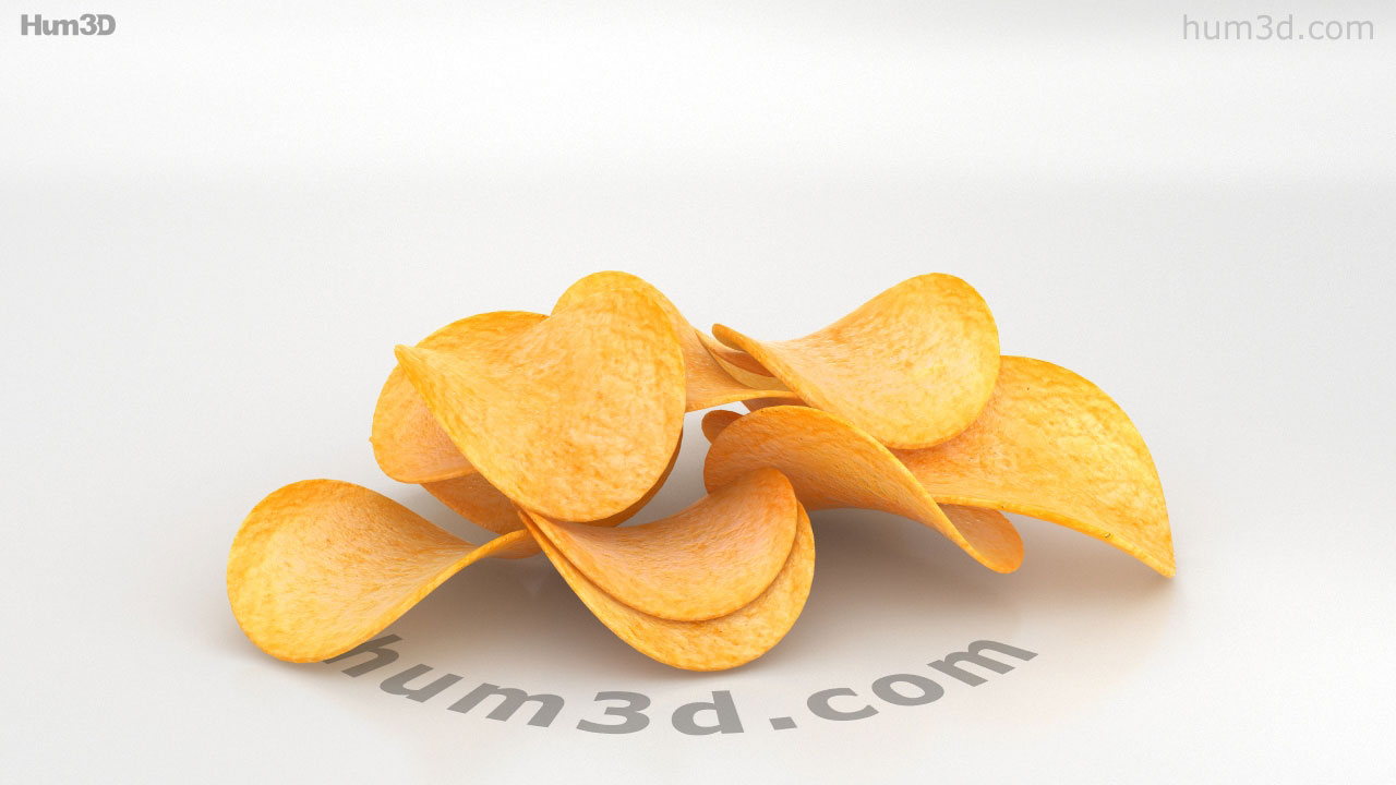 360 view of Potato Chips 3D model - 3DModels store