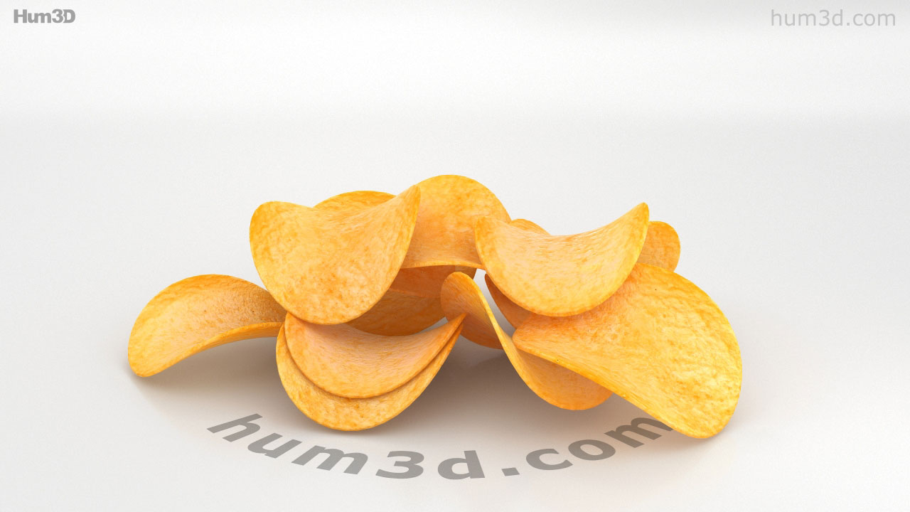 360 view of Potato Chips 3D model - 3DModels store