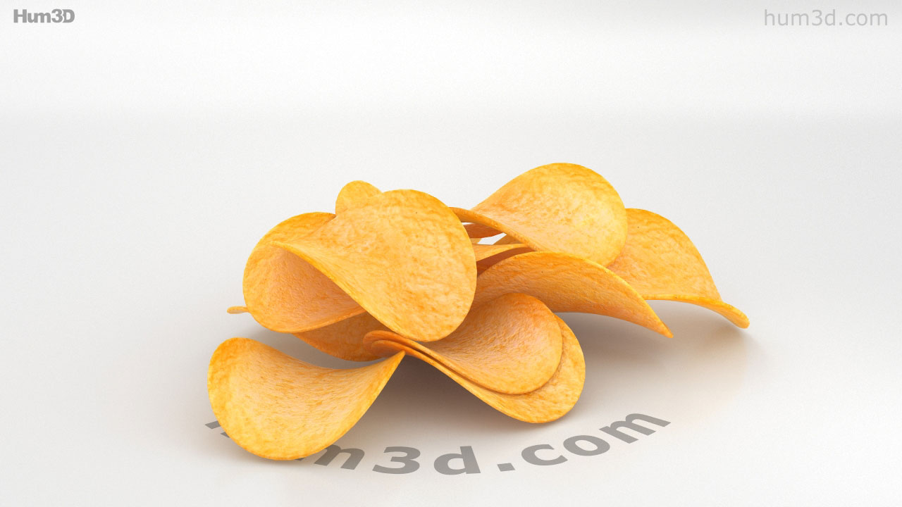 360 view of Potato Chips 3D model - 3DModels store