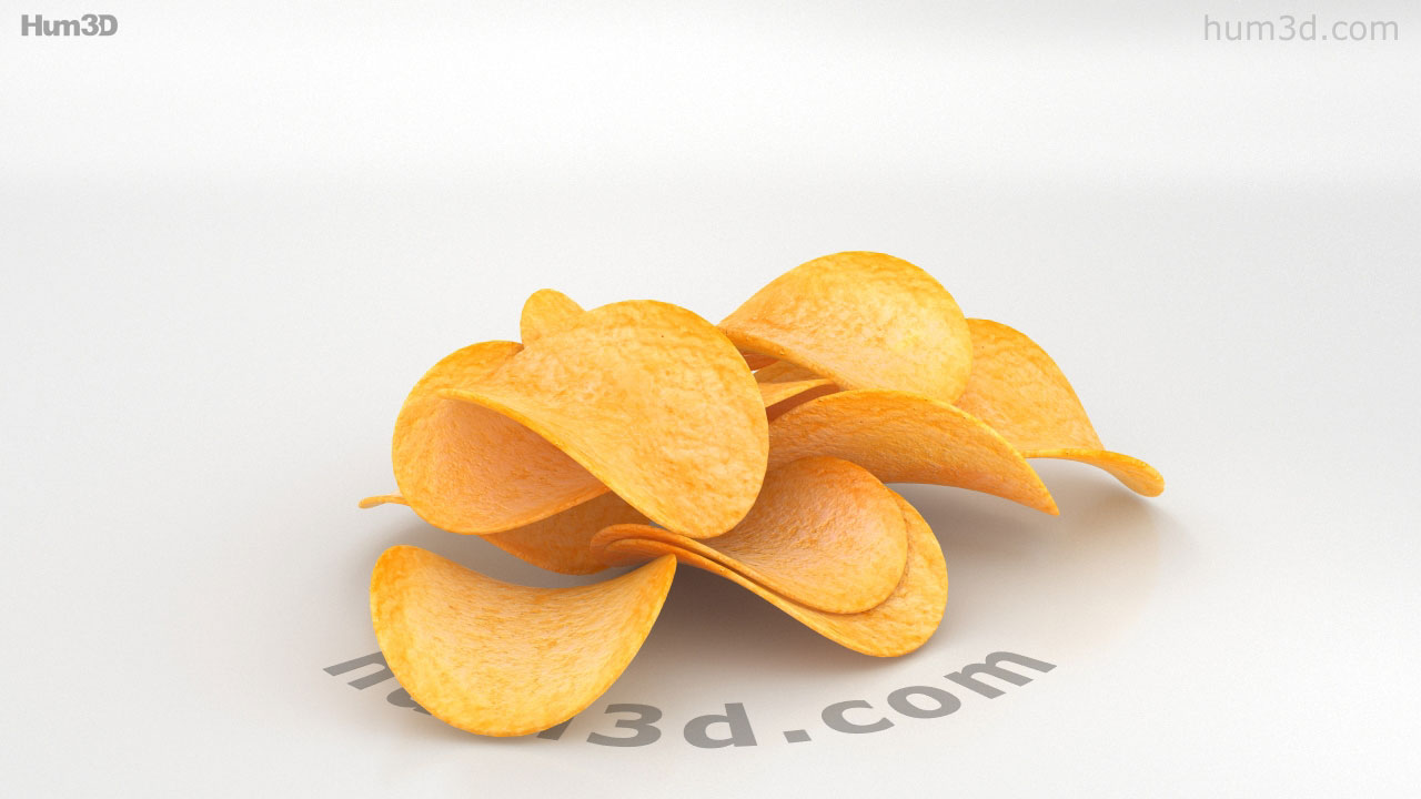 360 view of Potato Chips 3D model - 3DModels store