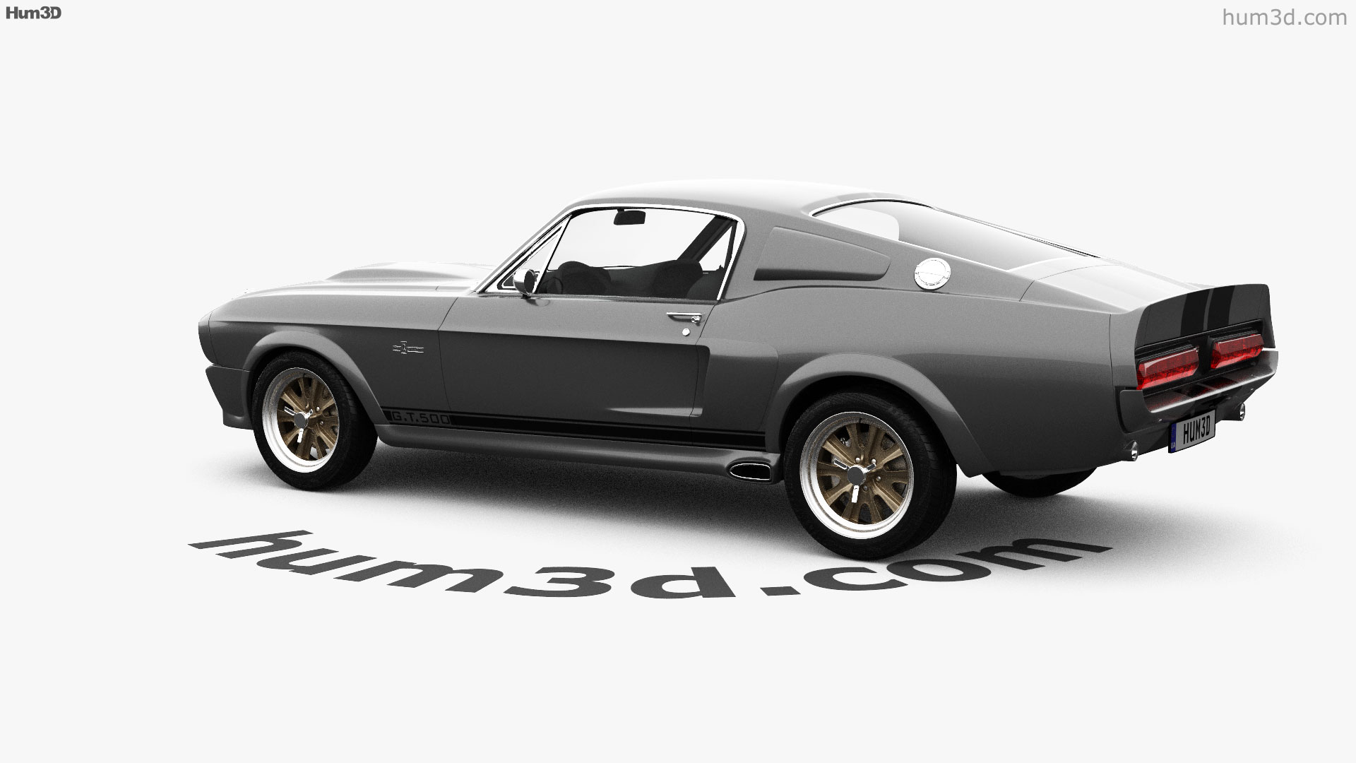360 view of Ford Mustang Shelby GT500 Eleanor 1970 3D model - 3DModels ...