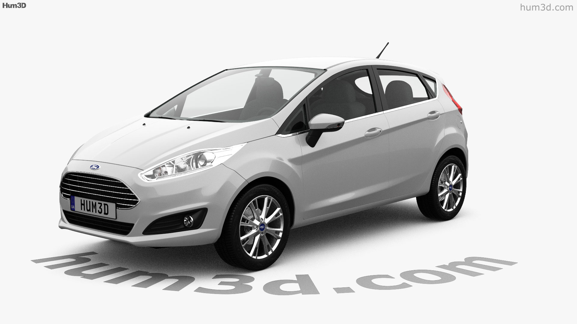 360 view of Ford Fiesta hatchback 5-door (EU) 2016 3D model - 3DModels ...