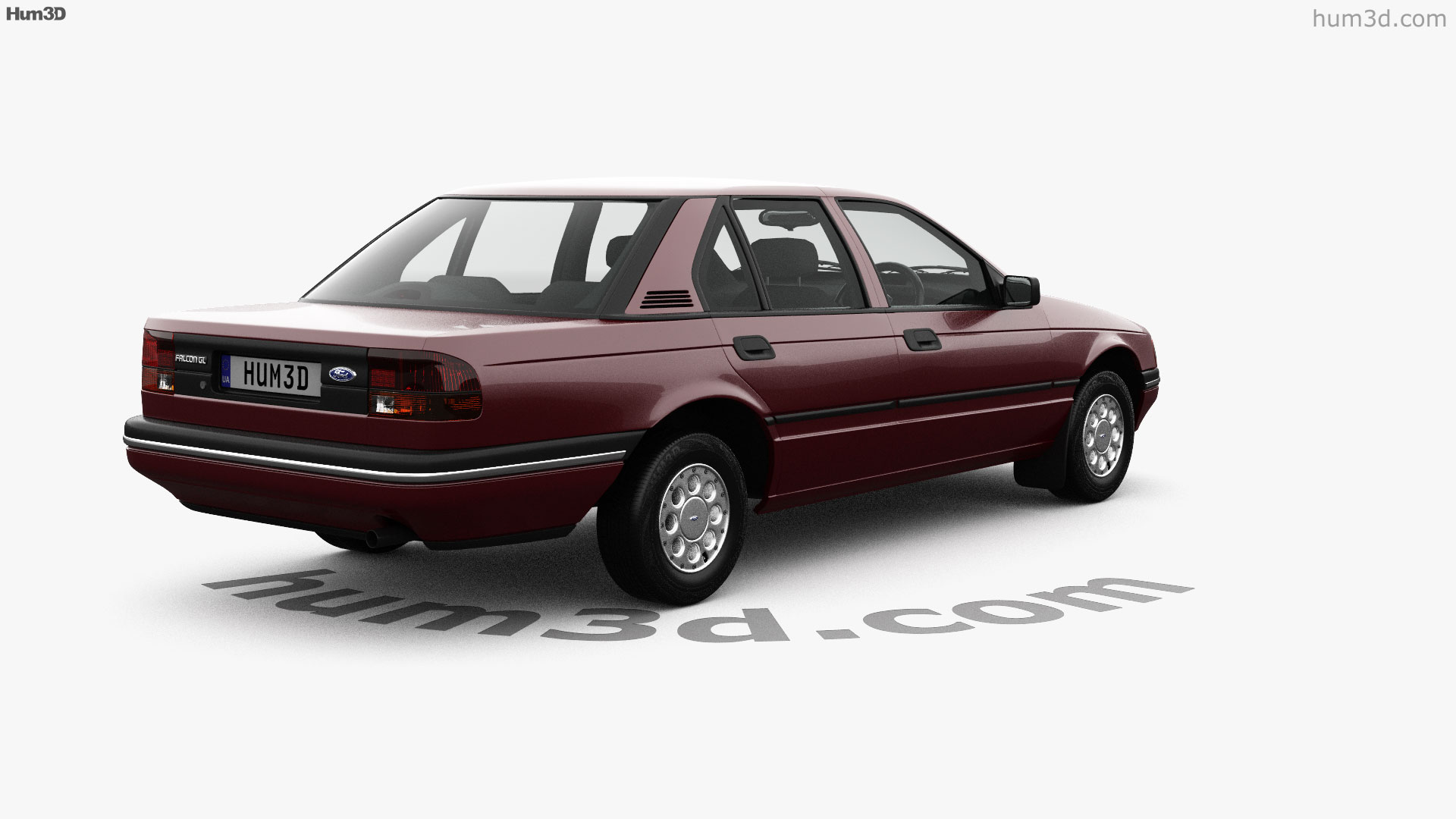 360 view of Ford Falcon 1991 3D model - 3DModels store