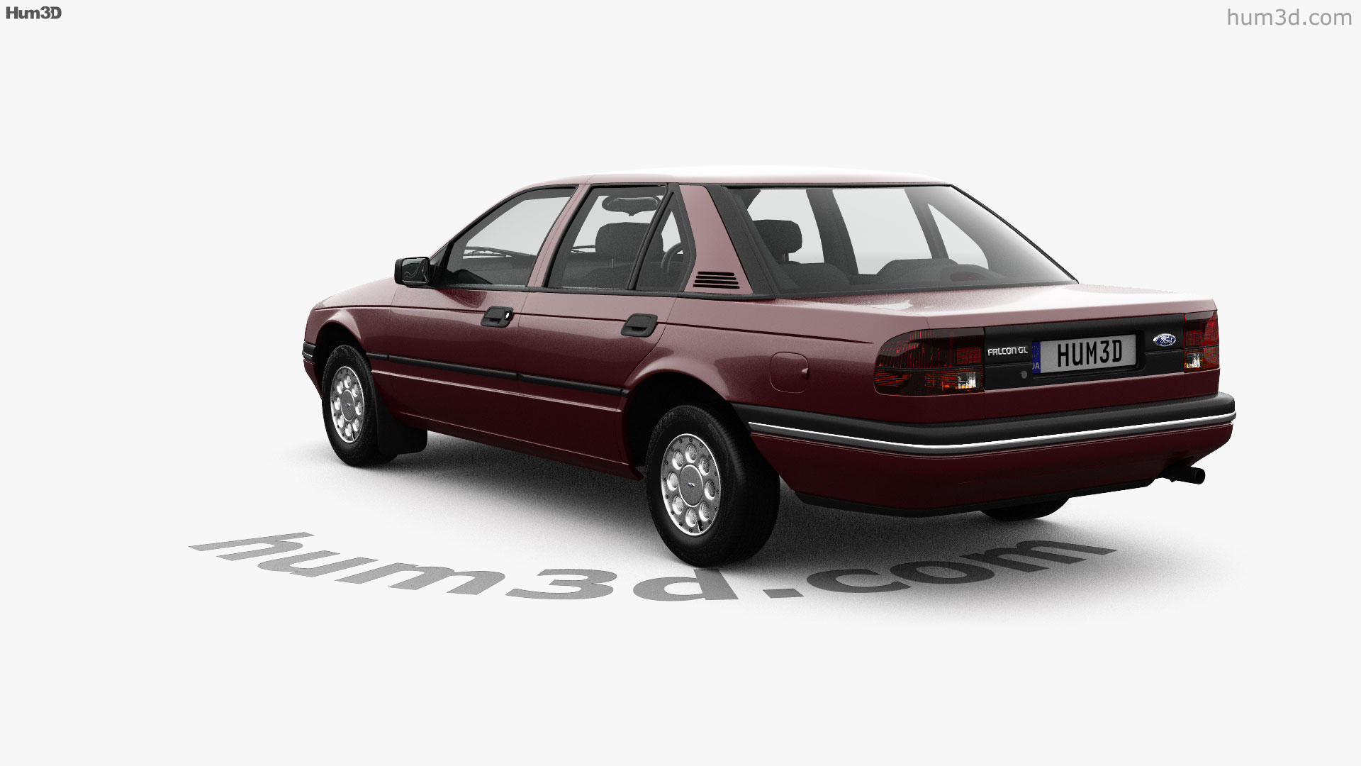 360 view of Ford Falcon 1991 3D model - 3DModels store