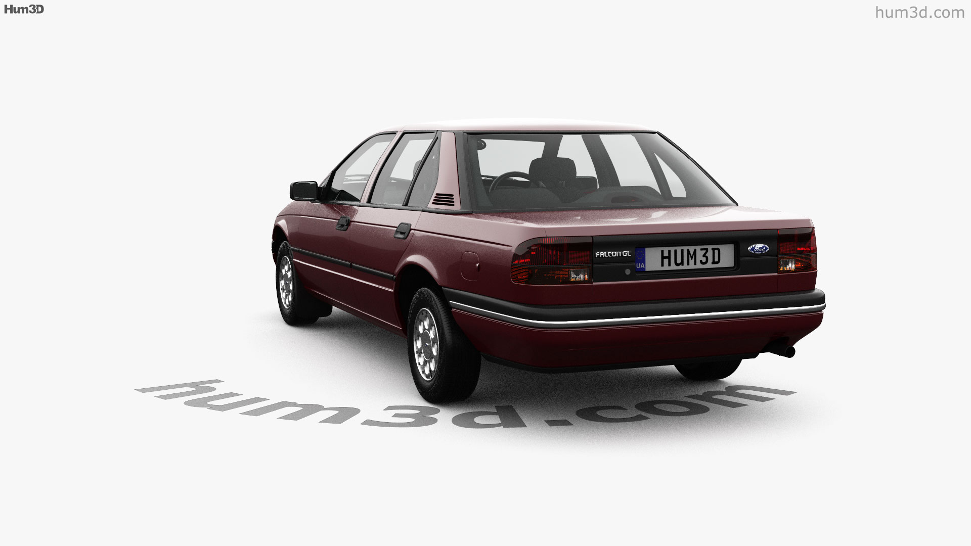 360 view of Ford Falcon 1991 3D model - 3DModels store