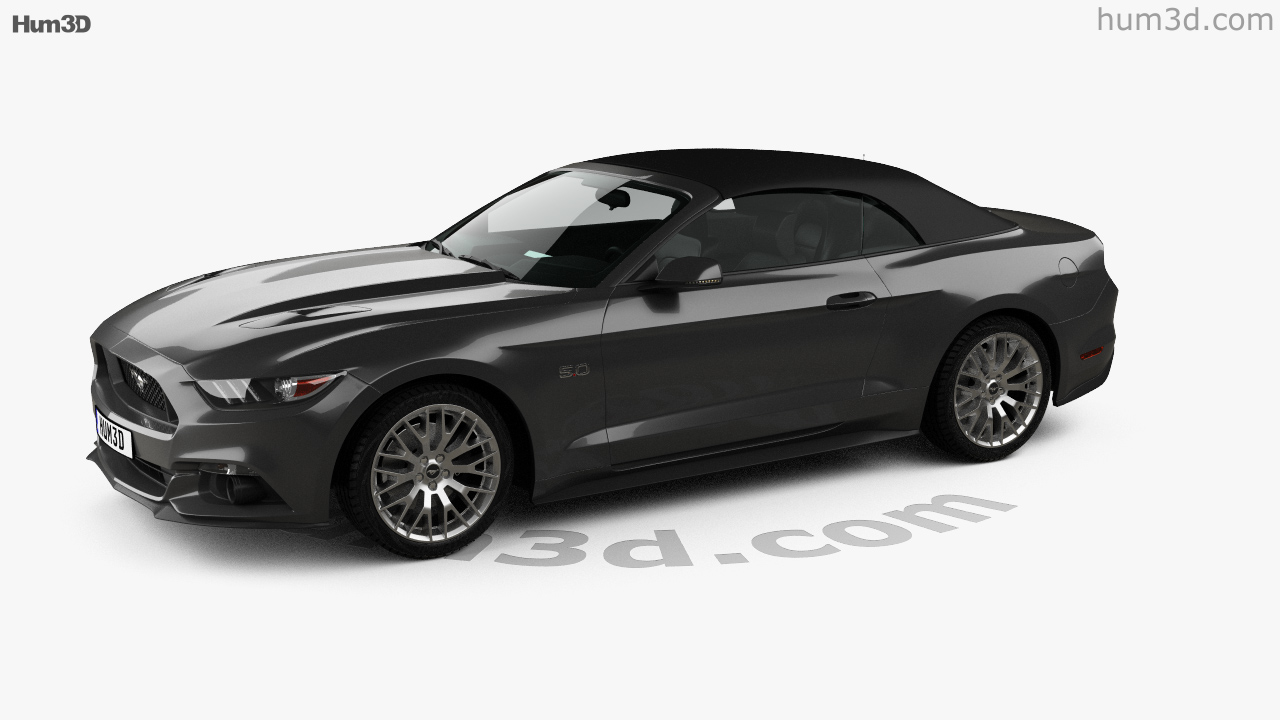 360 view of Ford Mustang GT EU-spec convertible 2020 3D model ...