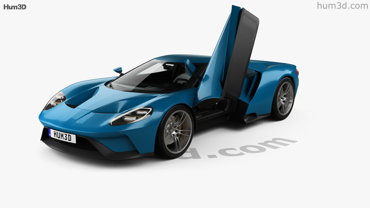 Ford GT 컨셉트 카 인테리어 가 있는 2017 360도 3D 모델 - 3DModels