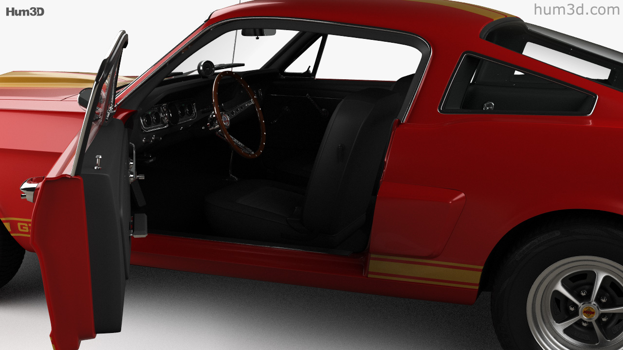 360 view of Ford Mustang GT350H Shelby with HQ interior 1966 3D model ...