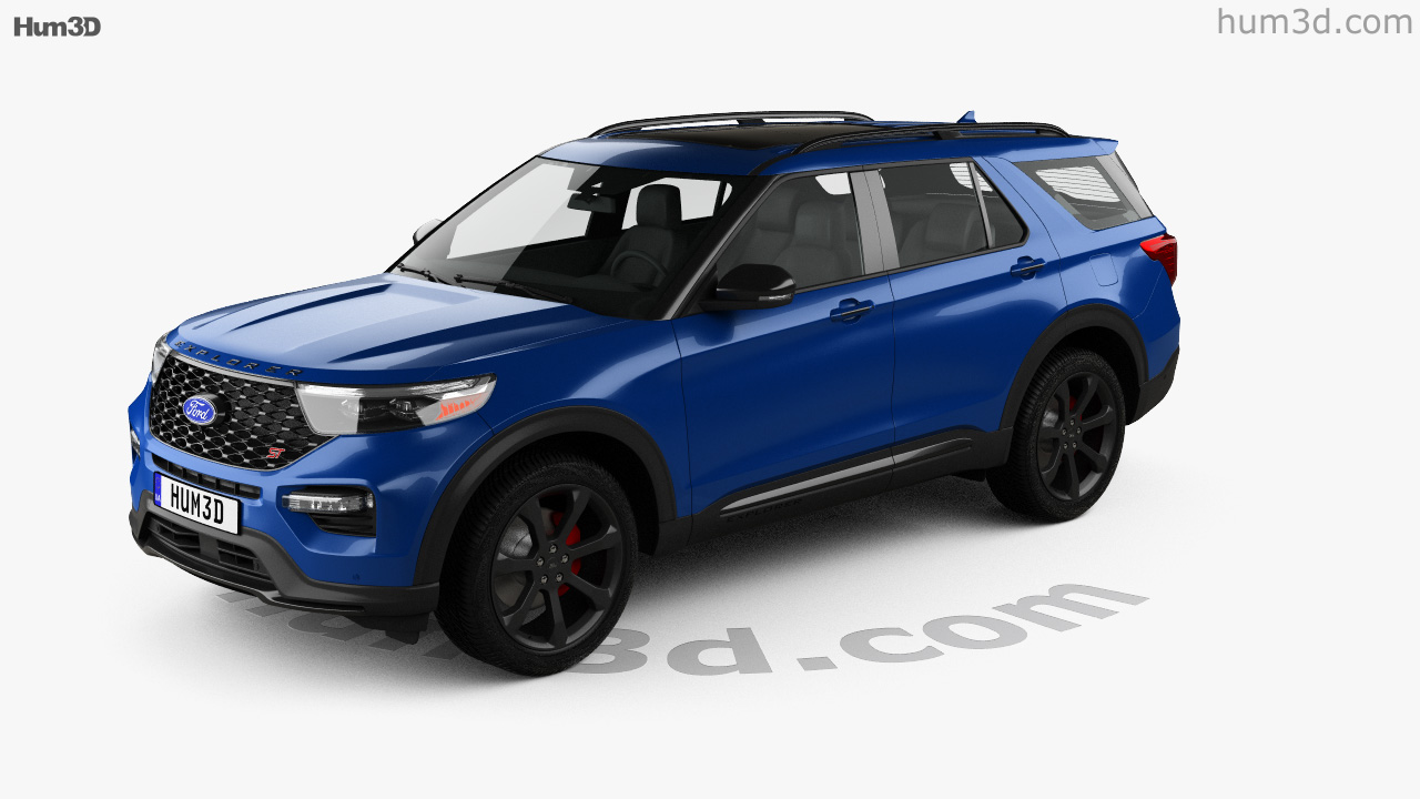 360 view of Ford Explorer ST 2022 3D model - 3DModels store