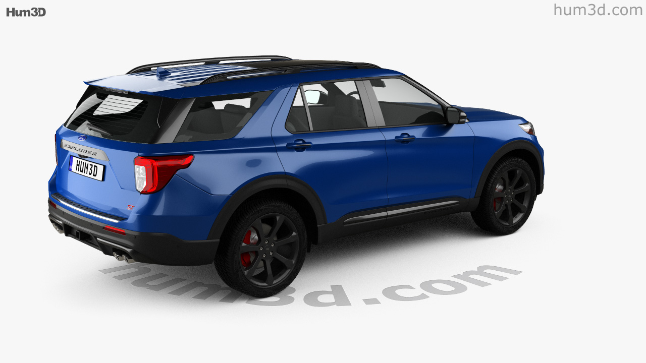 360 view of Ford Explorer ST 2022 3D model - 3DModels store