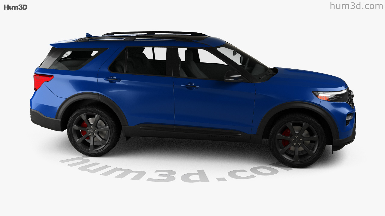 360 view of Ford Explorer ST 2022 3D model - 3DModels store