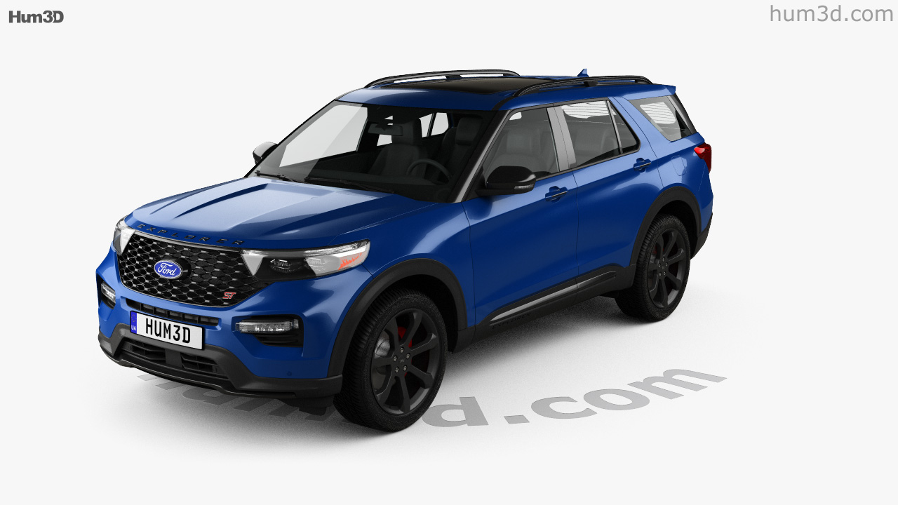 360 view of Ford Explorer ST 2022 3D model - 3DModels store