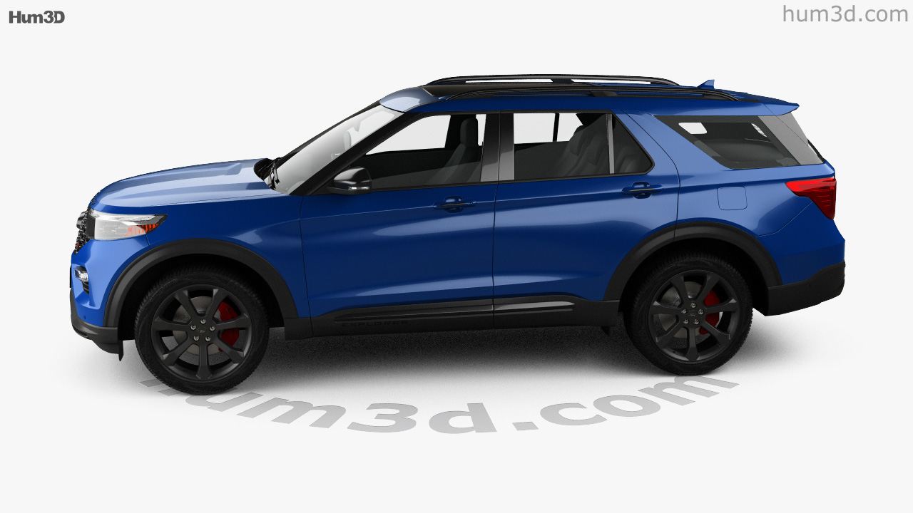 360 view of Ford Explorer ST 2022 3D model - 3DModels store