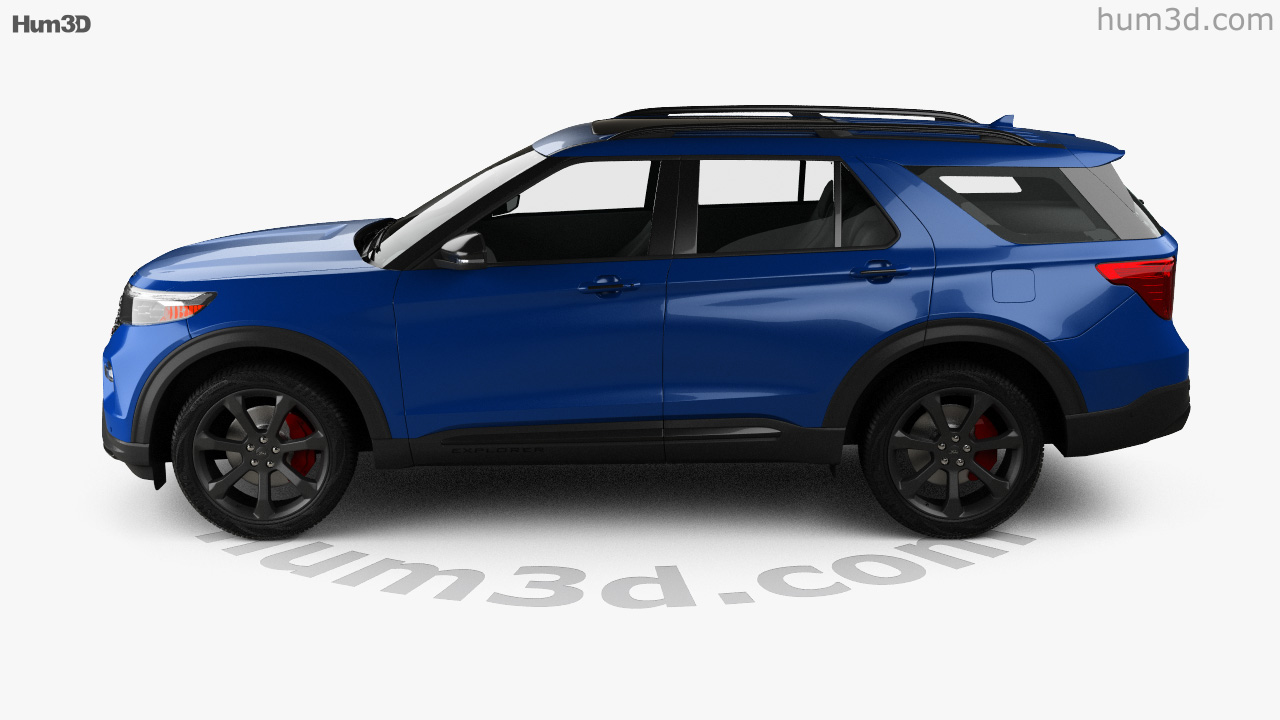 360 view of Ford Explorer ST 2022 3D model - 3DModels store
