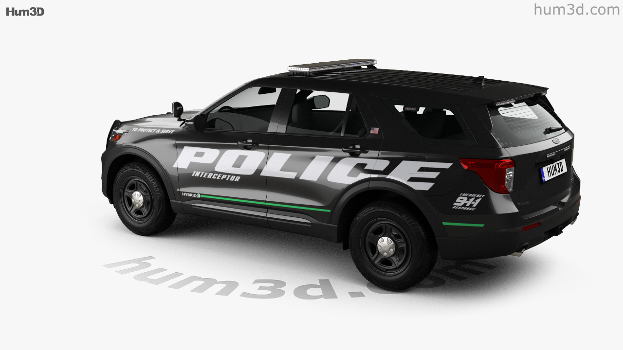 360 view of Ford Explorer Police Interceptor Utility 2022 3D model ...