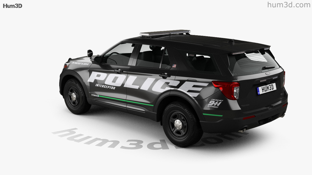 360 view of Ford Explorer Police Interceptor Utility 2022 3D model ...