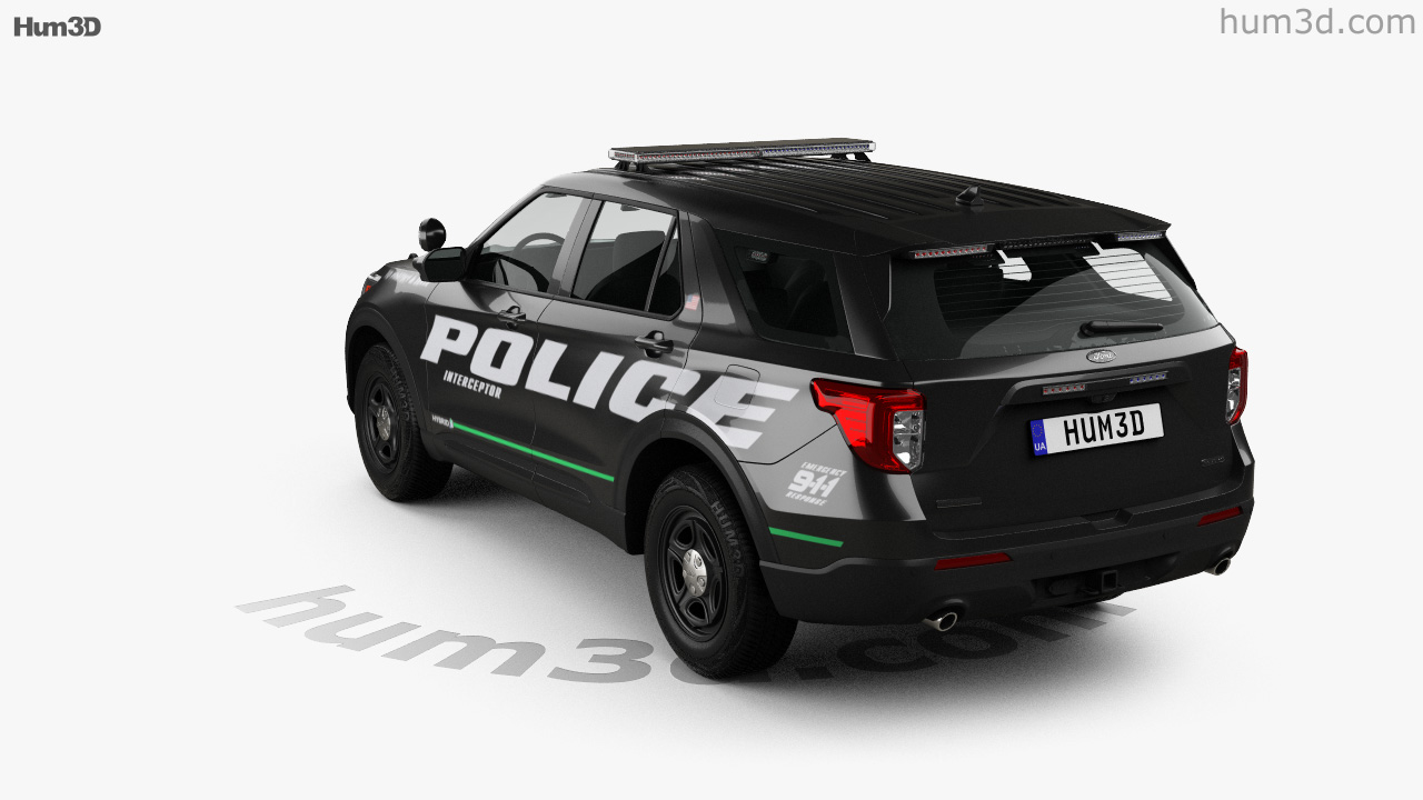 360 view of Ford Explorer Police Interceptor Utility 2022 3D model ...