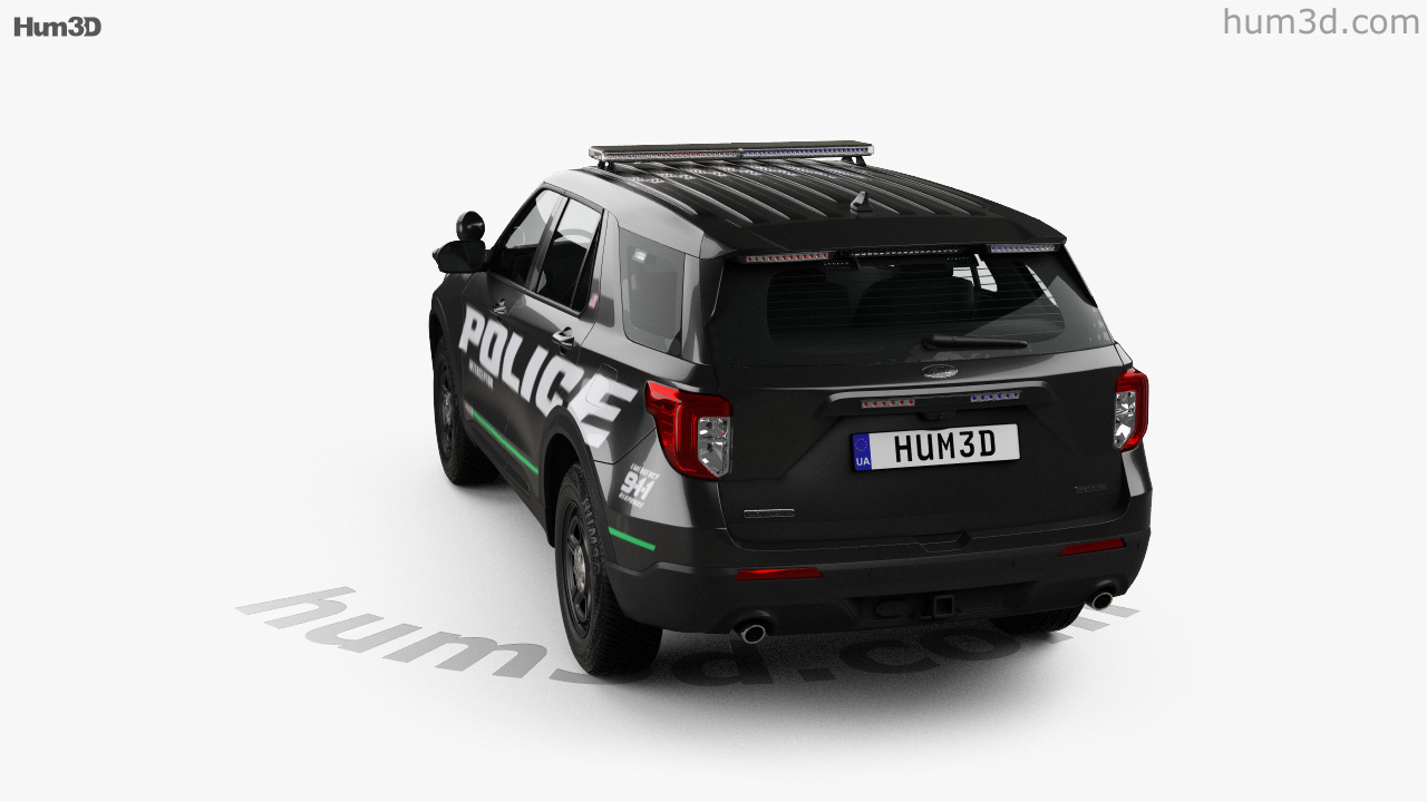 360 view of Ford Explorer Police Interceptor Utility 2022 3D model ...
