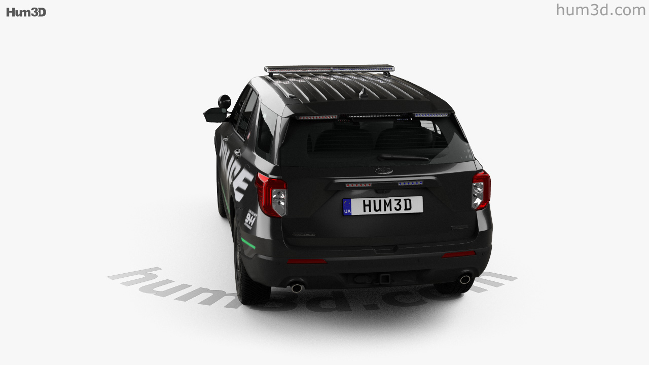 360 view of Ford Explorer Police Interceptor Utility 2022 3D model ...