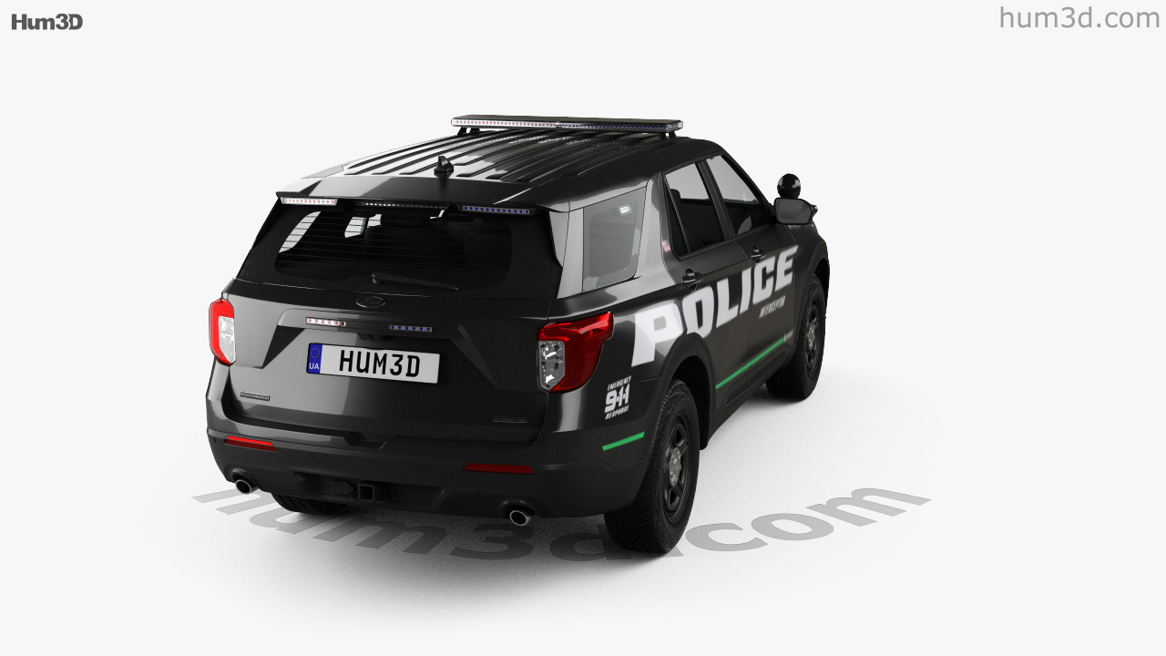 360 view of Ford Explorer Police Interceptor Utility 2022 3D model ...