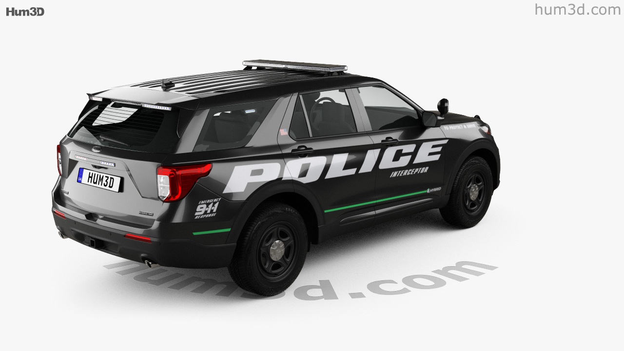 360 view of Ford Explorer Police Interceptor Utility 2022 3D model ...