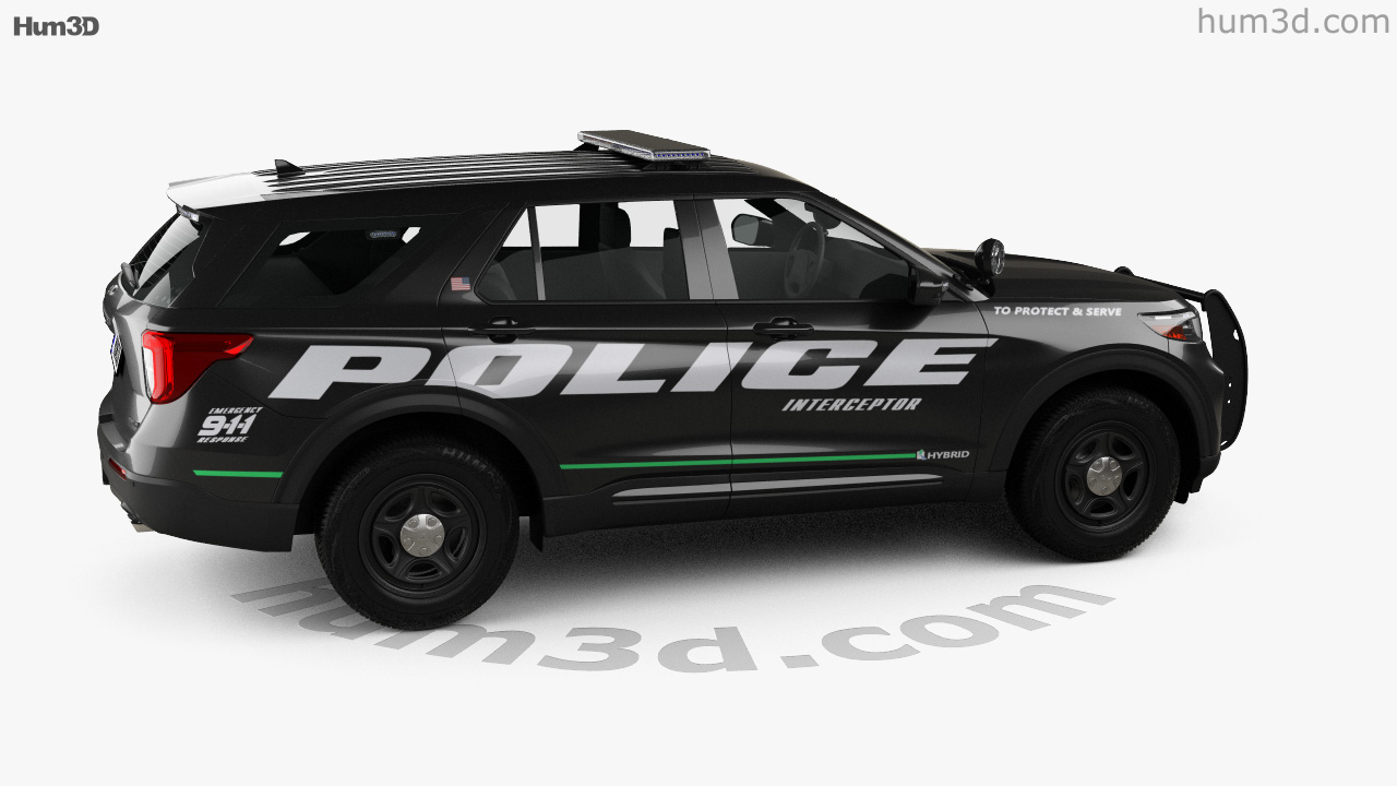 360 view of Ford Explorer Police Interceptor Utility 2022 3D model ...