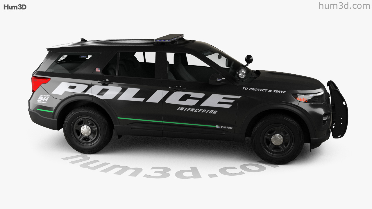 360 view of Ford Explorer Police Interceptor Utility 2022 3D model ...
