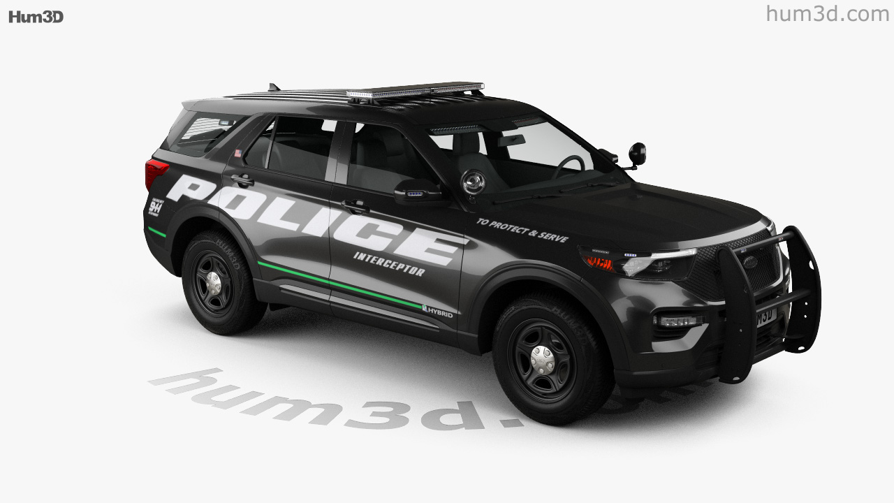 360 view of Ford Explorer Police Interceptor Utility 2022 3D model ...