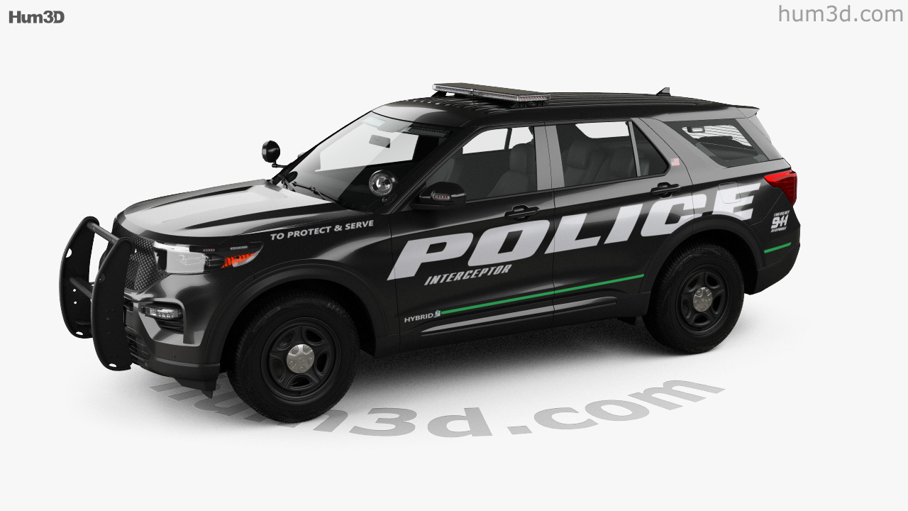 360 view of Ford Explorer Police Interceptor Utility 2022 3D model ...