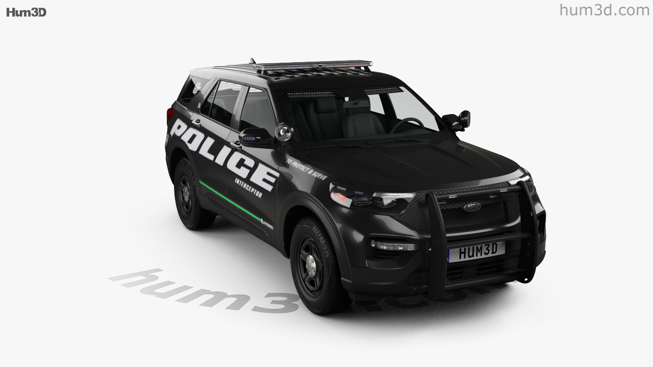 360 view of Ford Explorer Police Interceptor Utility 2022 3D model ...