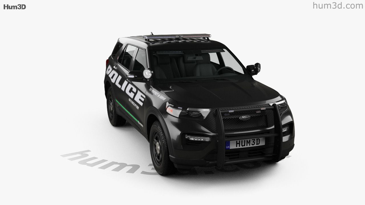 360 view of Ford Explorer Police Interceptor Utility 2022 3D model ...