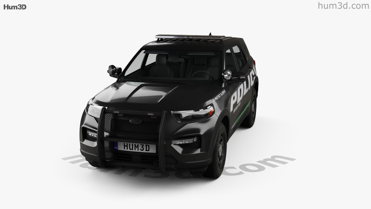 360 view of Ford Explorer Police Interceptor Utility 2022 3D model ...