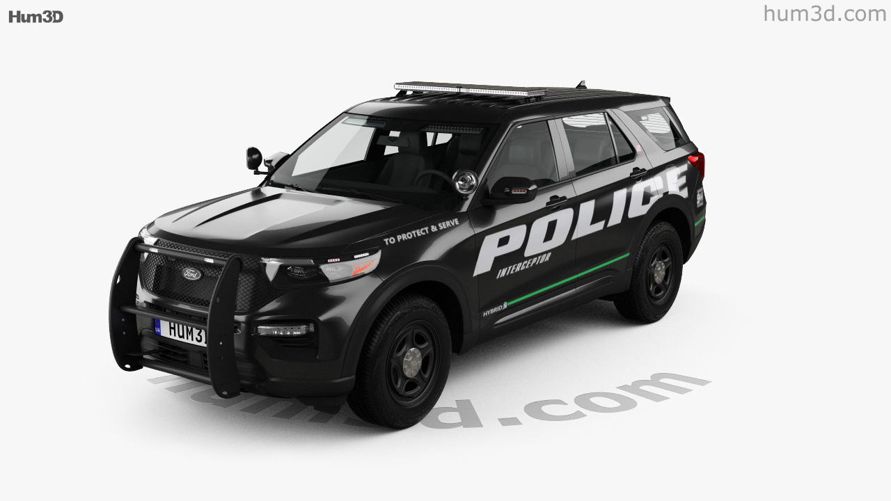360 view of Ford Explorer Police Interceptor Utility 2022 3D model ...