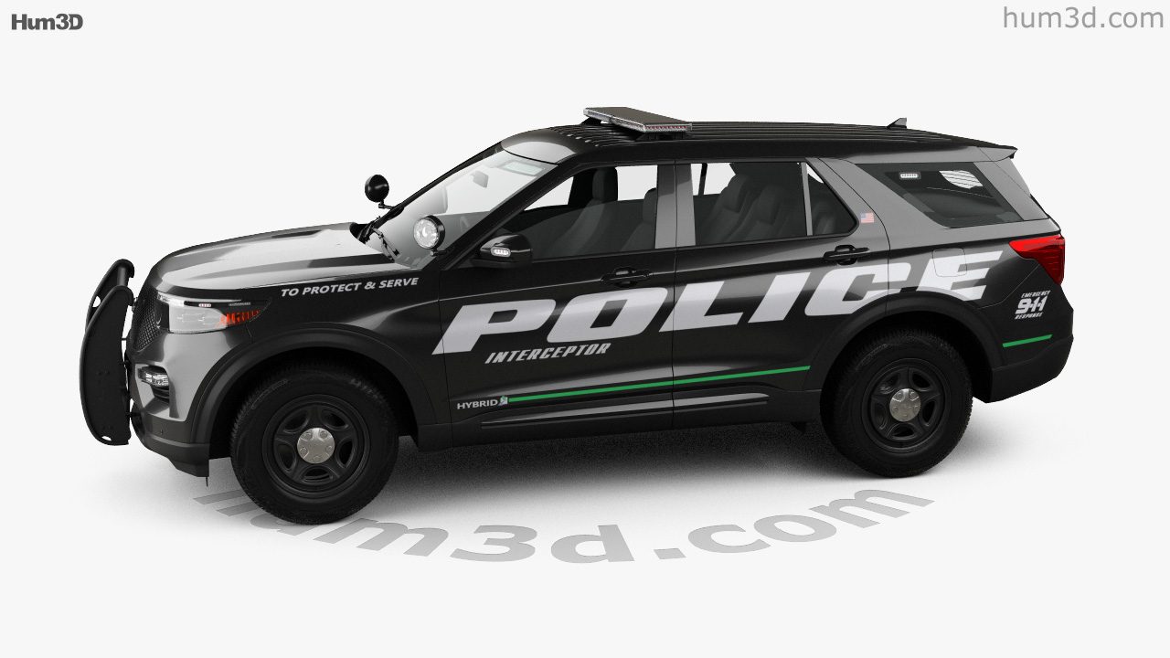 360 view of Ford Explorer Police Interceptor Utility 2022 3D model ...