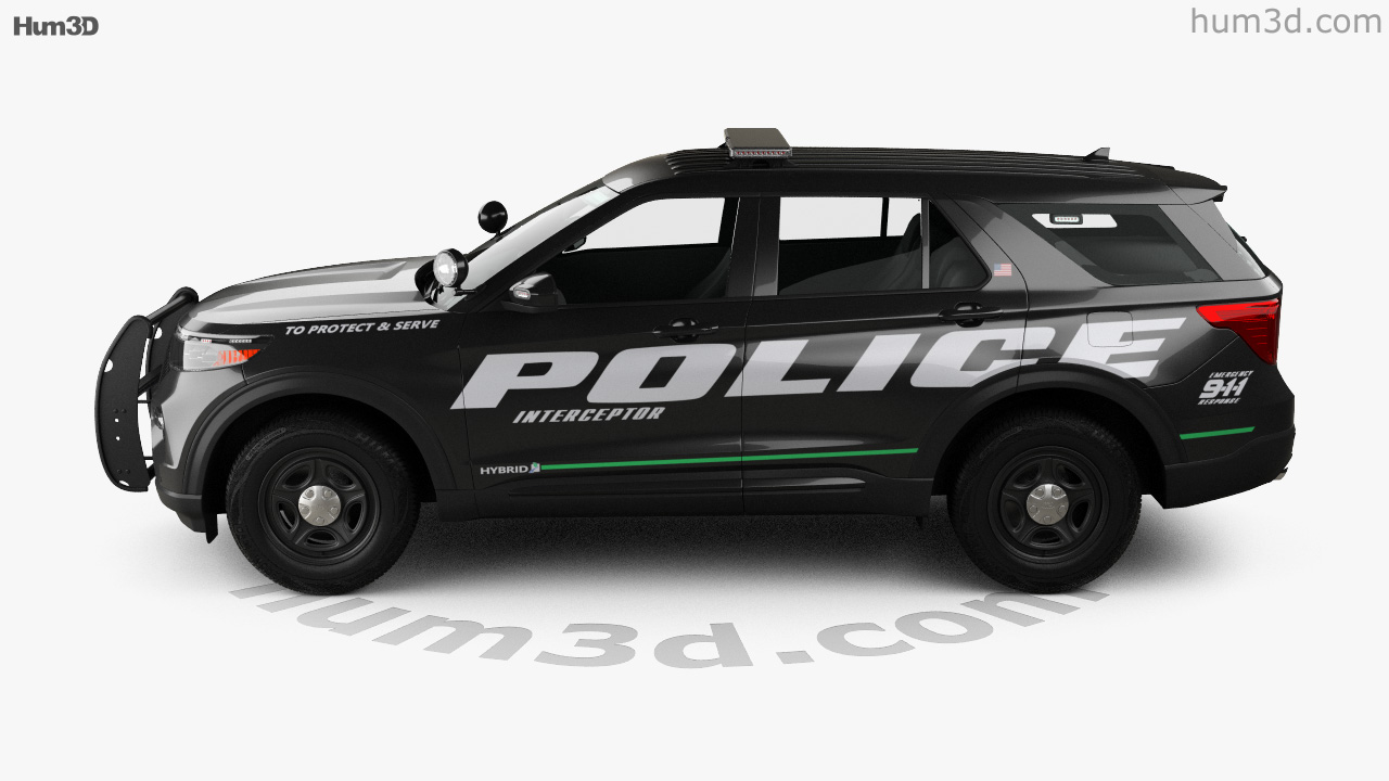 360 view of Ford Explorer Police Interceptor Utility 2022 3D model ...