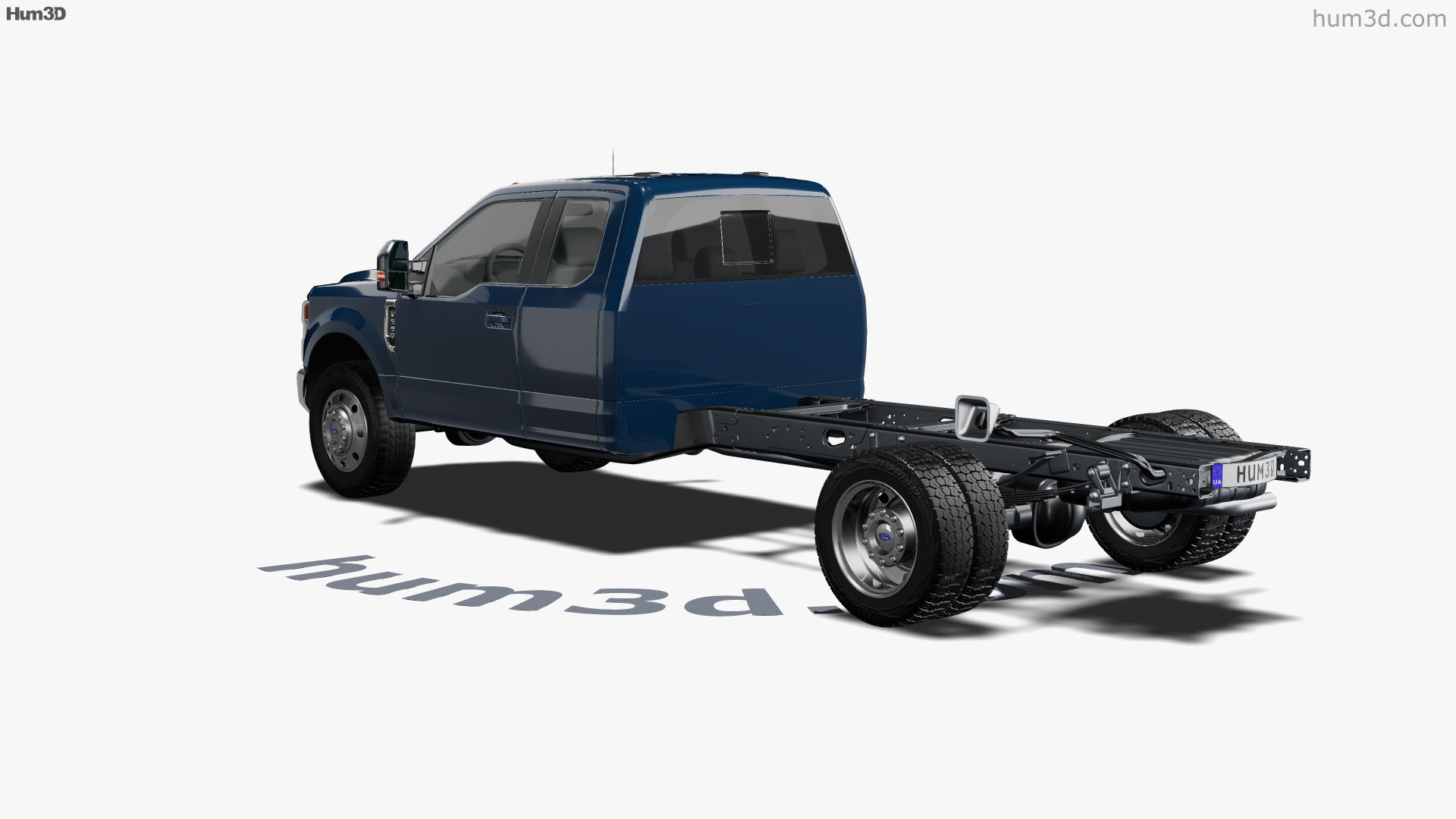 360 view of Ford F-550 Super Duty Super Cab Chassis Lariat 2022 3D ...