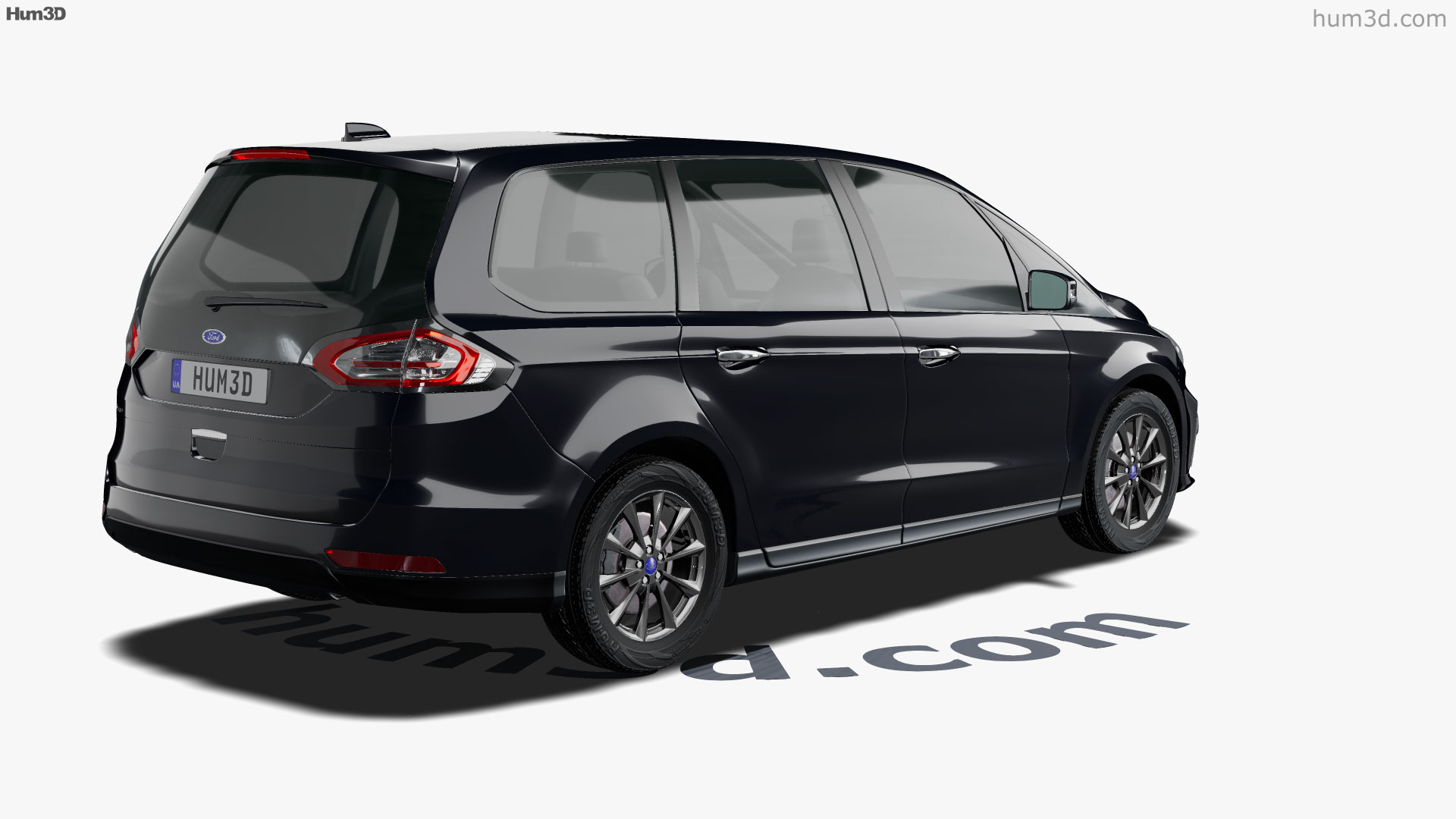 360 view of Ford Galaxy 2022 3D model - 3DModels store
