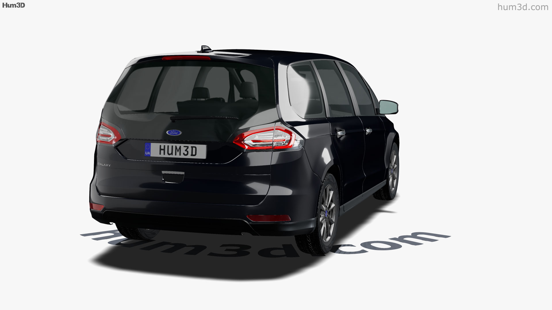 360 view of Ford Galaxy 2022 3D model - 3DModels store