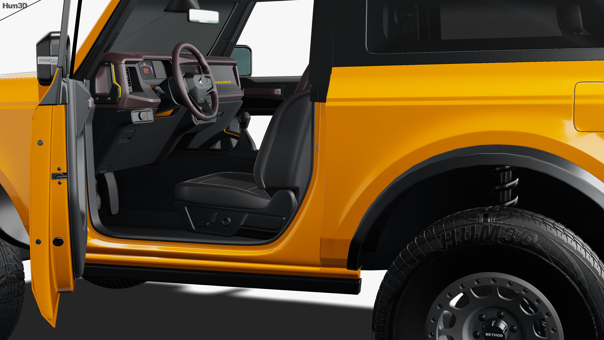360 view of Ford Bronco Preproduction 2-door with HQ interior 2022 3D ...