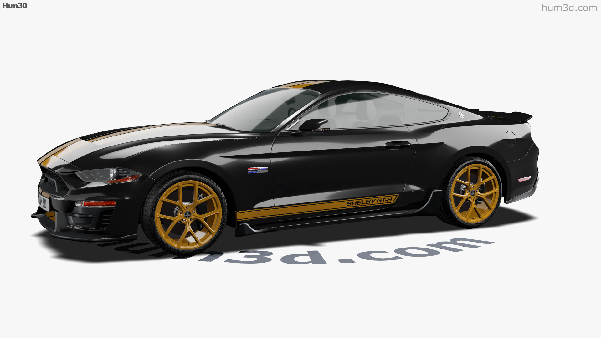 360 view of Ford Mustang Shelby GT-H coupe 2022 3D model - 3DModels store