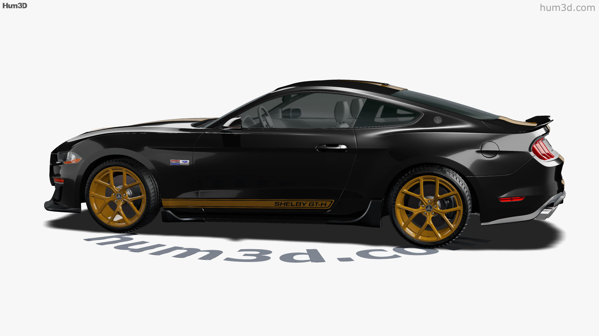 360 view of Ford Mustang Shelby GT-H coupe 2022 3D model - 3DModels store