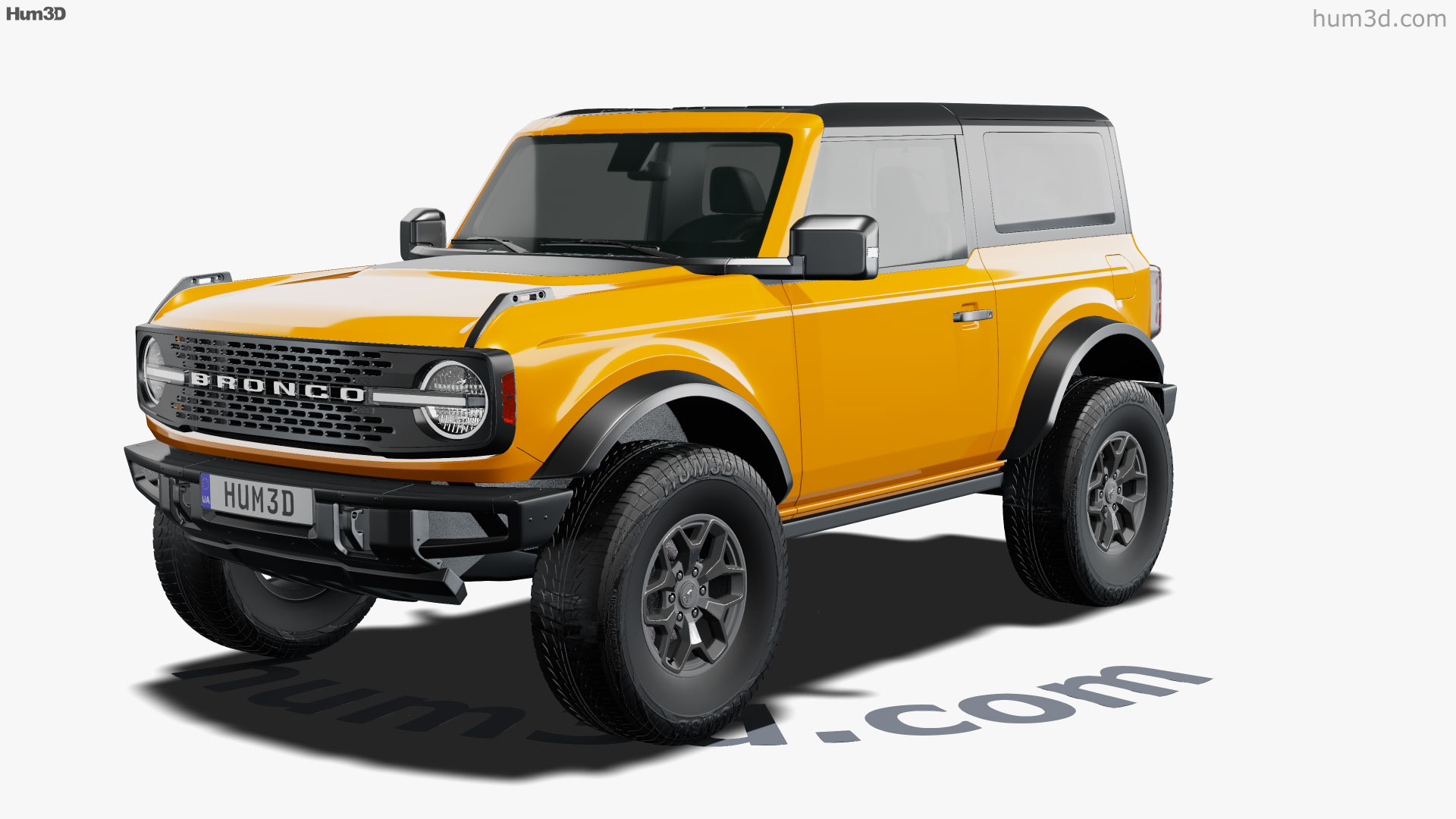 Vista a 360 gradi del modello 3D Ford Bronco 2 porte Badlands 2022 ...