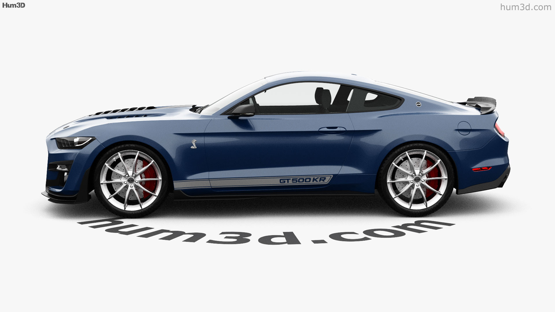360 view of Ford Mustang Shelby GT500 KR coupe 2023 3D model - 3DModels ...